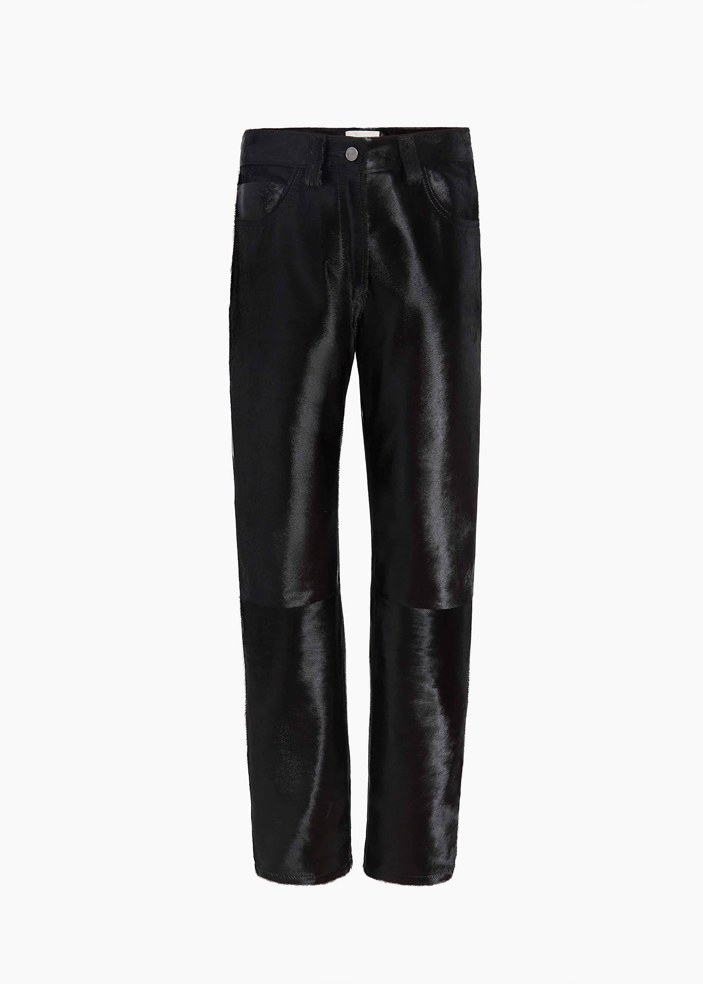 Callum Pant in Chocolate Haircalf – KHAITE