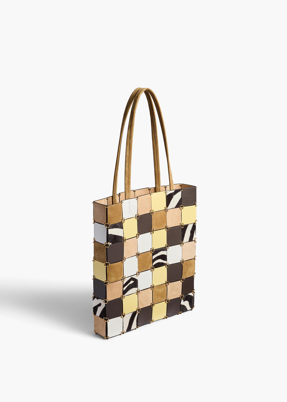 Small Emma Tote in Powder Multi Leather – KHAITE