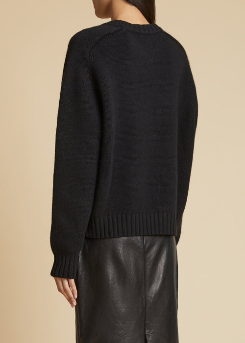 The Mae Sweater In Black Khaite
