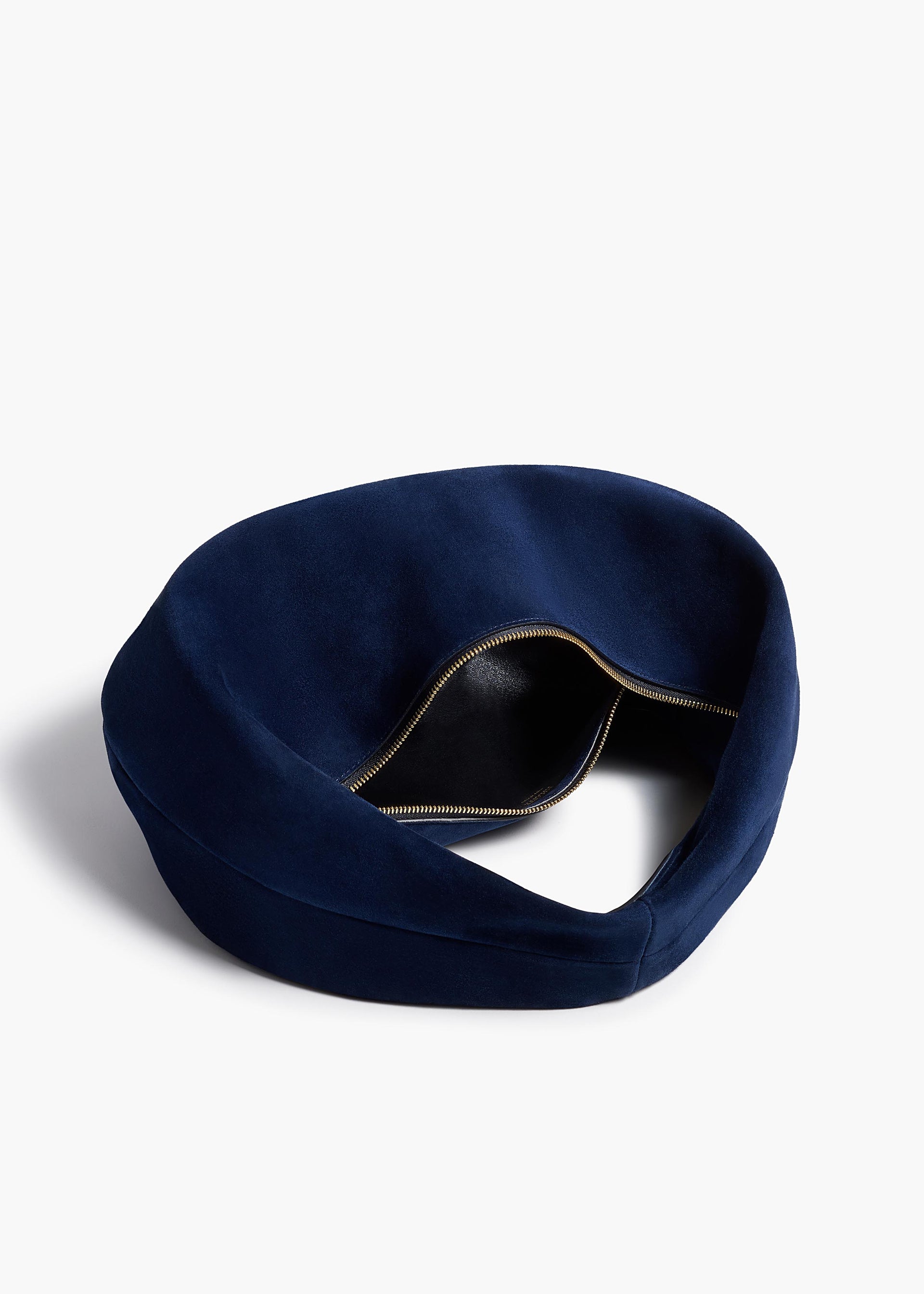 Medium Olivia Hobo in Midnight Suede – KHAITE