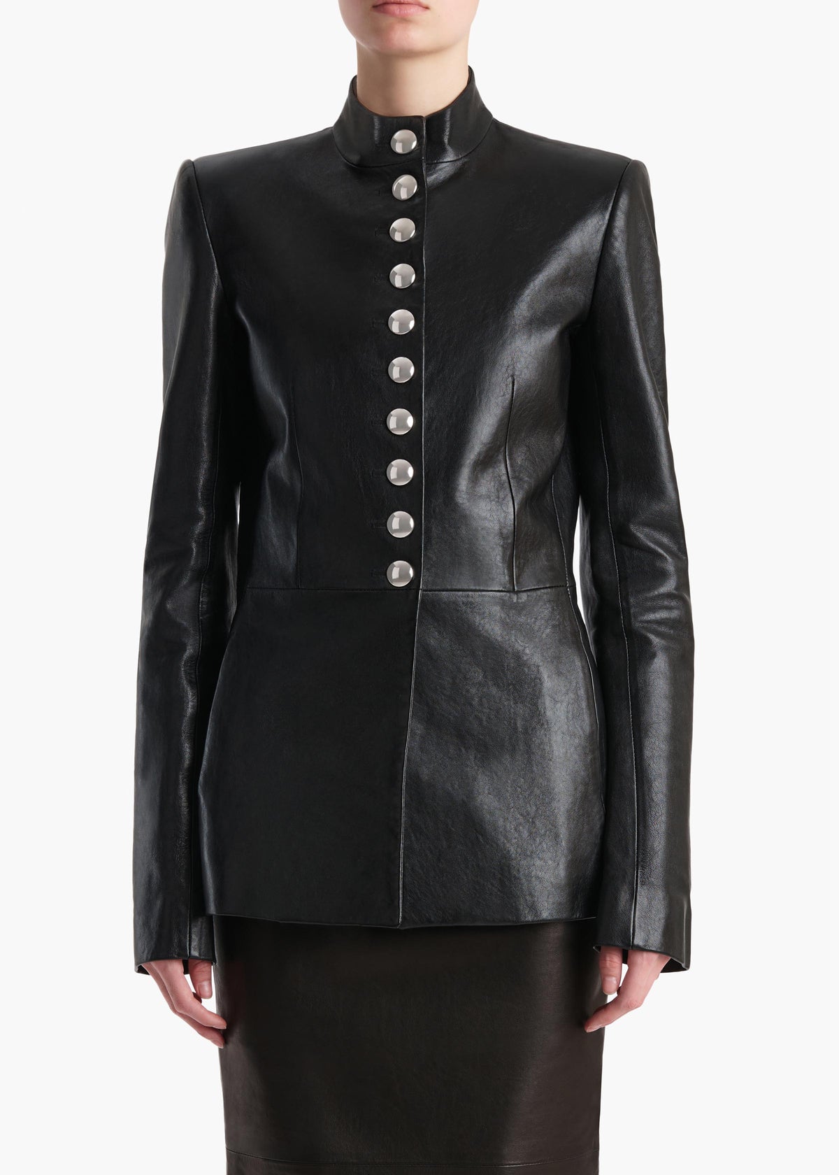 Samuel Jacket in Black Leather – KHAITE