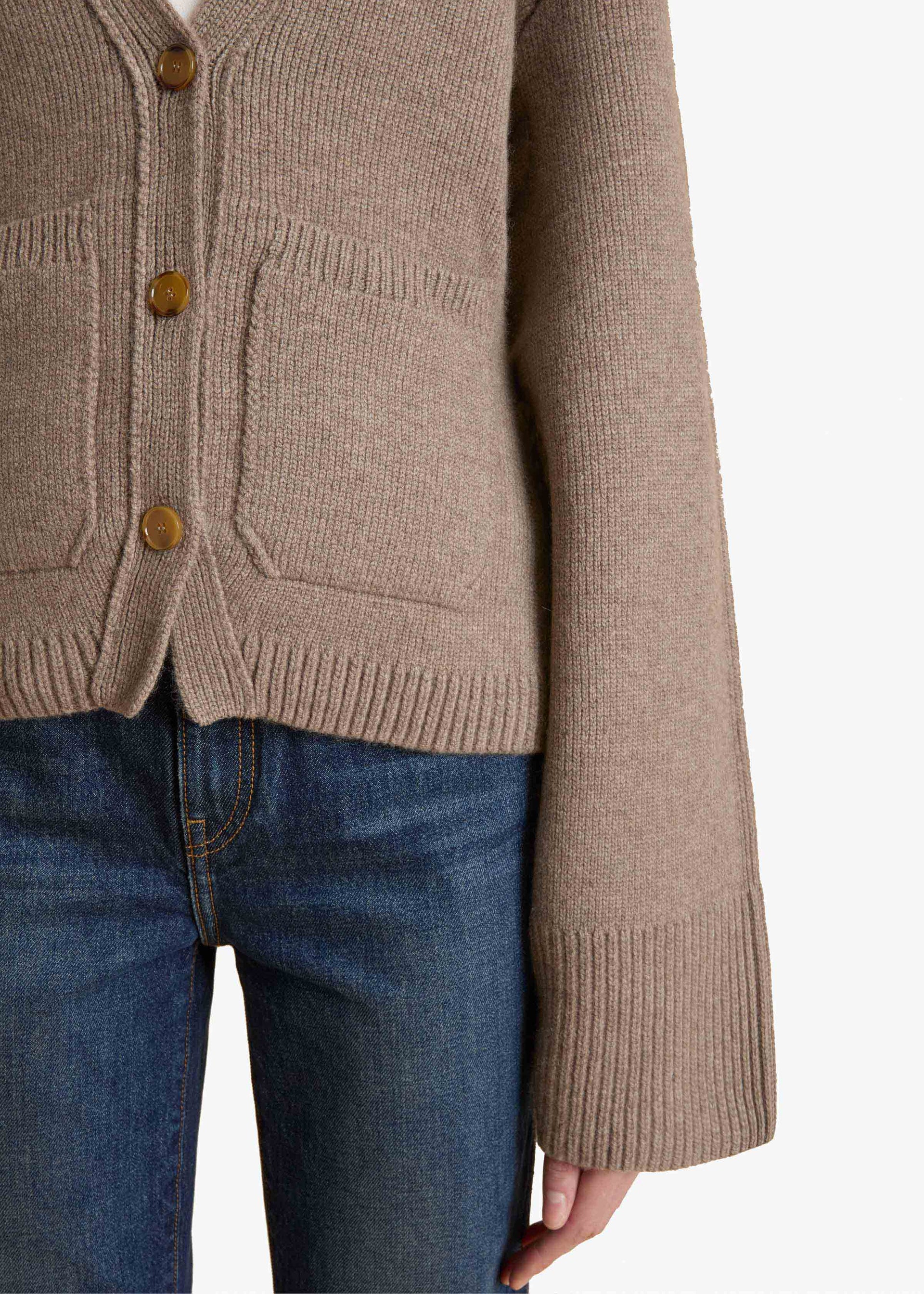 Scarlet Cardigan in Barley – KHAITE