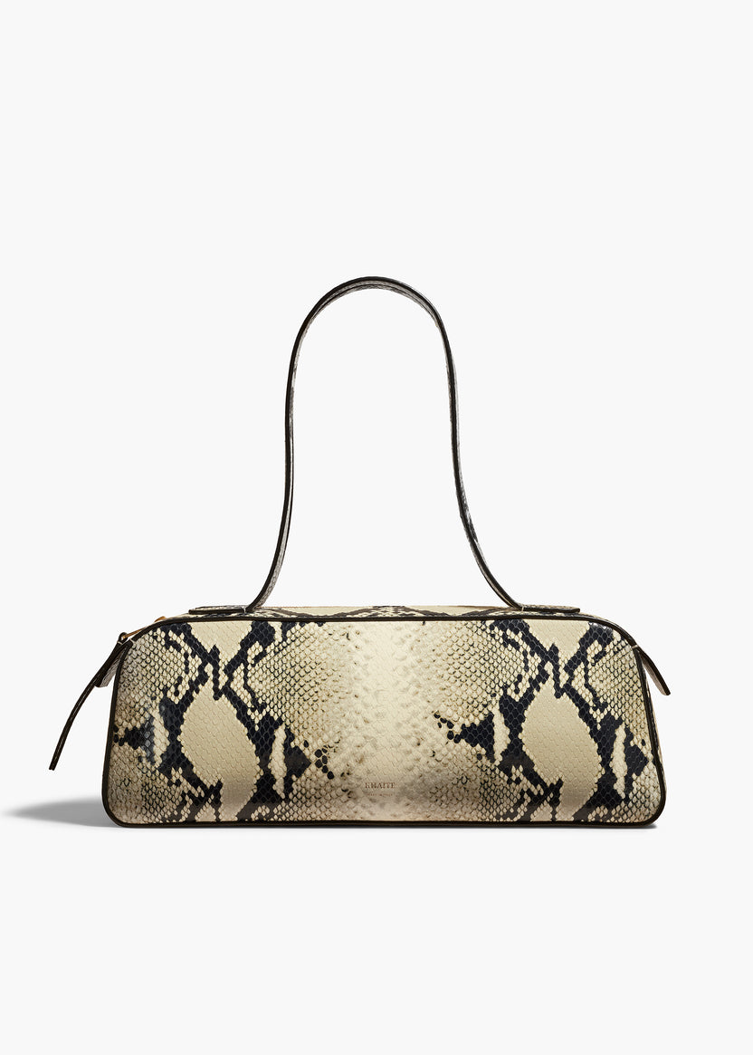 Simona Shoulder Bag in Natural Python-Embossed Leather – KHAITE