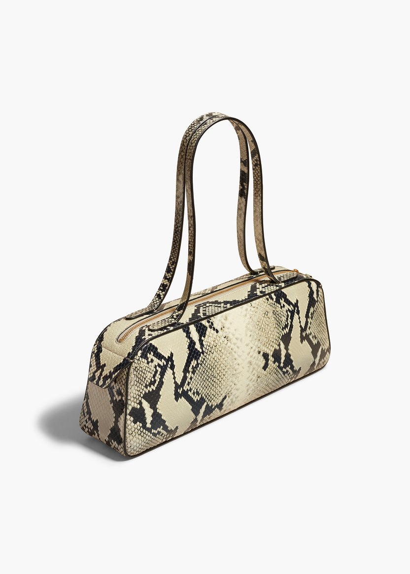 Simona Shoulder Bag in Natural Python-Embossed Leather – KHAITE